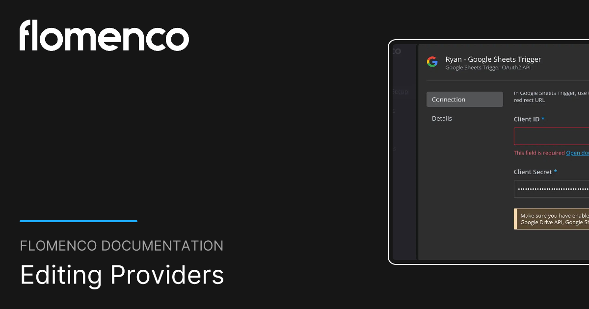Editing Providers Flomenco Documentation